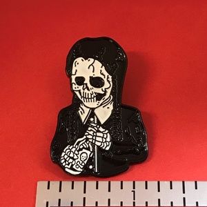 Jewelry | Skeleton Wednesday Addams Family Enamel Pin Brooch | Poshmark